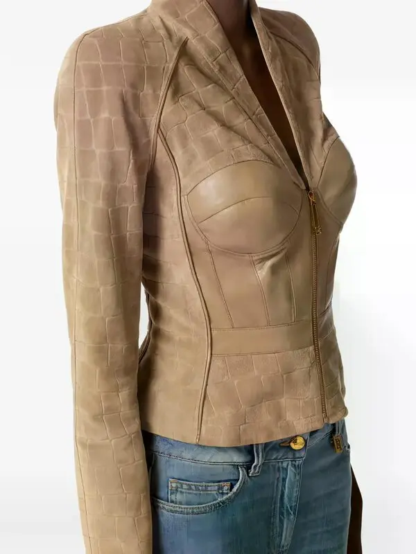 Elisabetta Franchi Suede Jacket - Brown