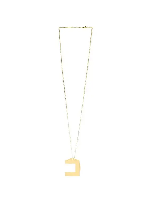 Elisabetta Franchi Logo Curb-chain Necklace - Gold