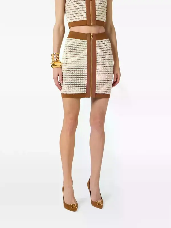 Elisabetta Franchi Zip-up Mini Skirt