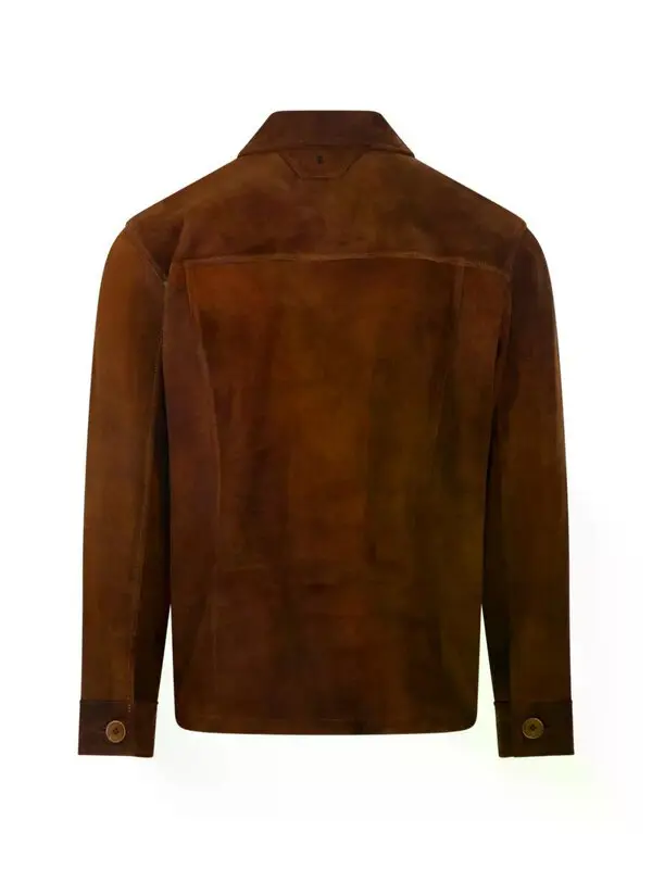 SALVATORE SANTORO Suede Patch-pocket Jacket - Brown