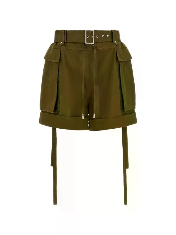 Alexander McQueen Belted Cargo Shorts - Green