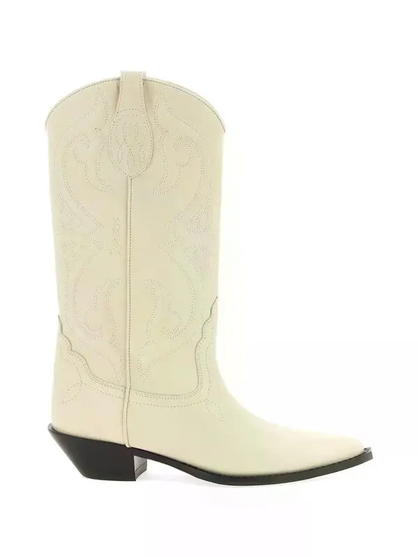 SONORA 35mm Yuma Cowboy Boots With Tonal Stitching - Neutrals