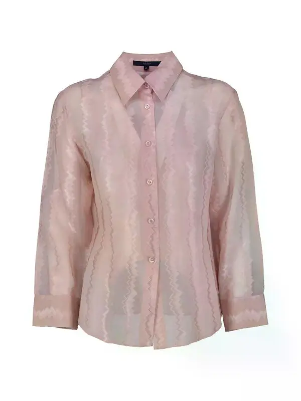Gucci Zig-zag Sheer Shirt - Pink