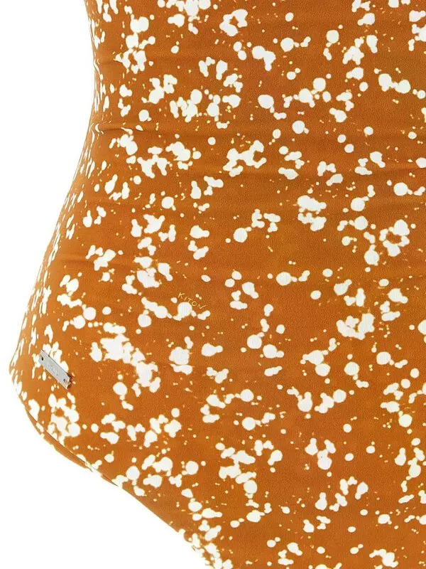 Kiton Splatter-print Tie-fastening Swimsuit