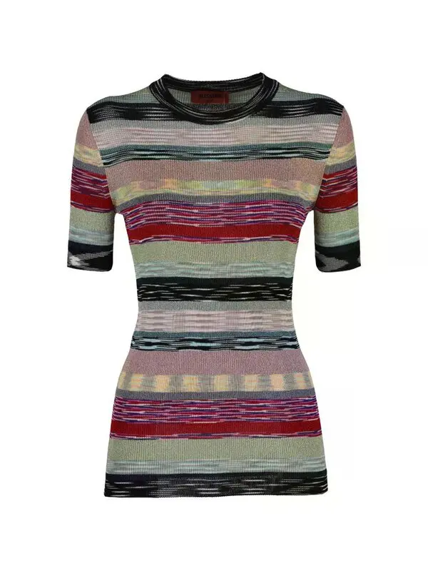 Missoni Striped Ribbed T-shirt - Black