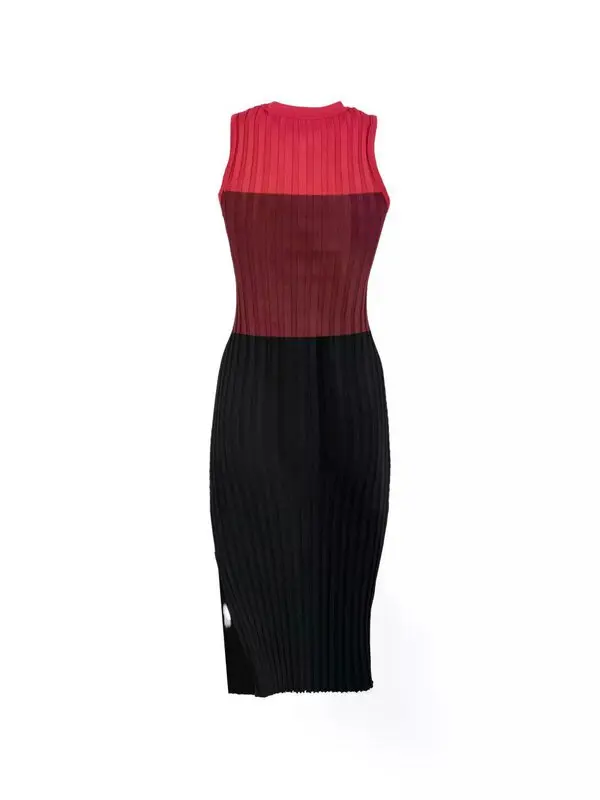 Altuzarra Ribbed-knit Color-block Dress - Red