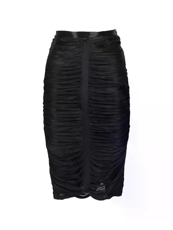 Saint Laurent Ruched Skirt - Black