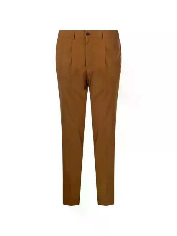 SANTANIELLO Pleated Trousers - Brown