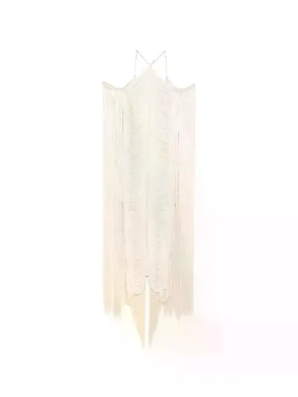 BLESS Jade Fringed Dress - Neutrals