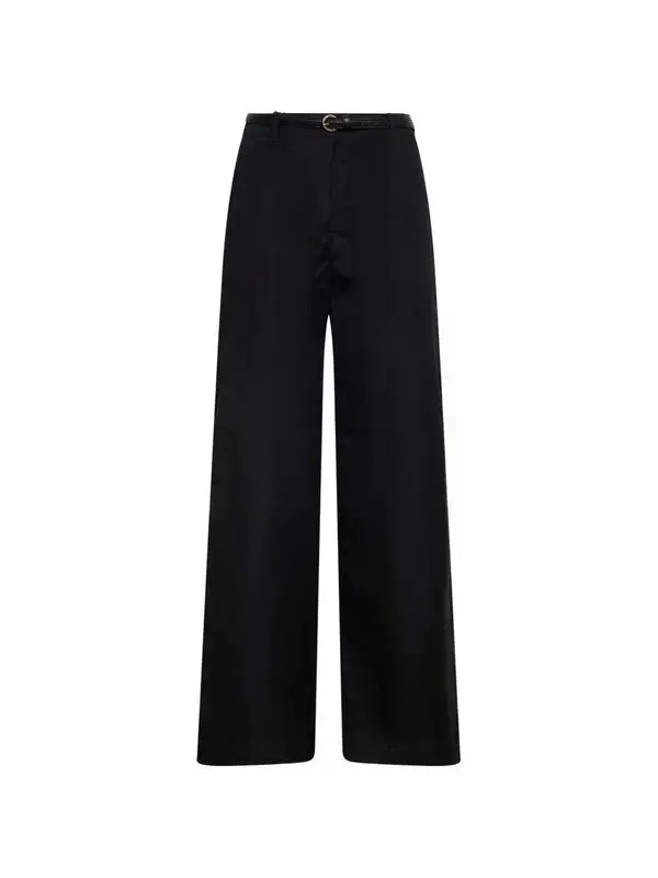 Max Mara Belted Wide-leg Trousers - Black