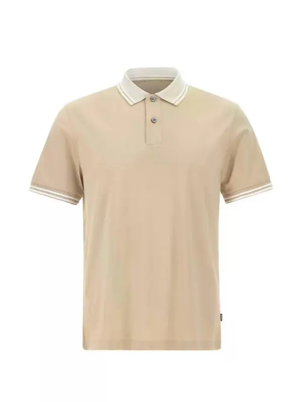 BOSS Contrast-trim Polo Shirt - Neutrals