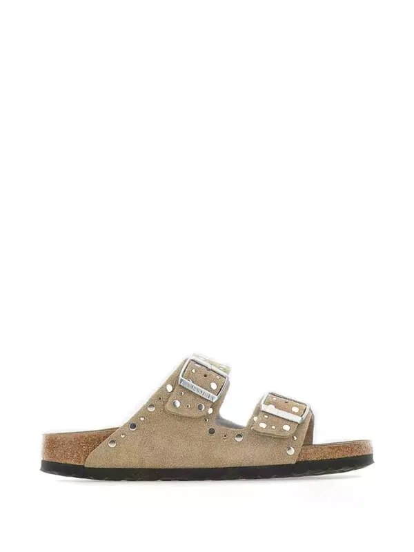 BIRKENSTOCK Arizona Rivet Studded Flat Sandals - Neutrals