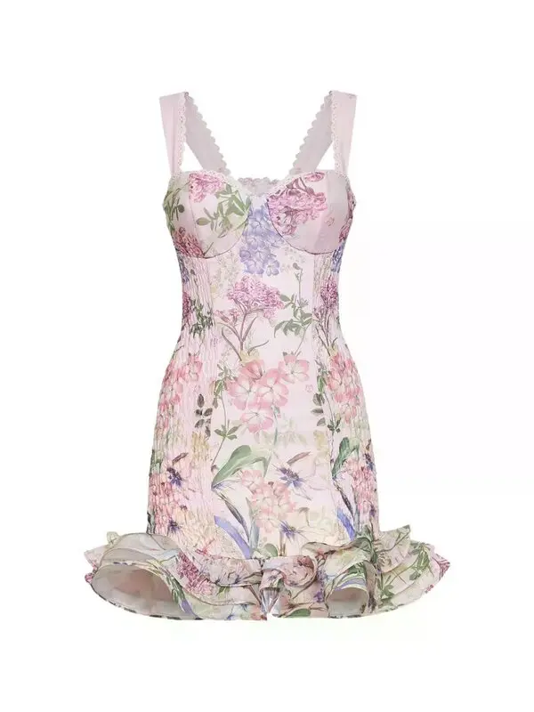 Charo Ruiz Ibiza Sunil Floral-print Mini Dress - Pink
