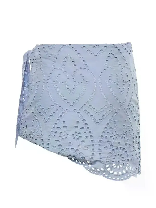 MC2 SAINT BARTH Wrap Asymmetric Skirt - Blue