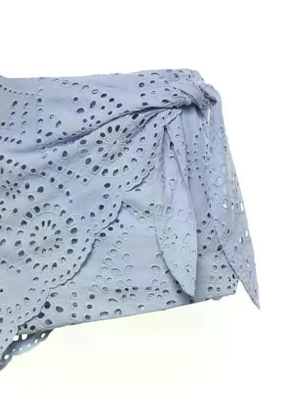 MC2 SAINT BARTH Wrap Asymmetric Skirt - Blue
