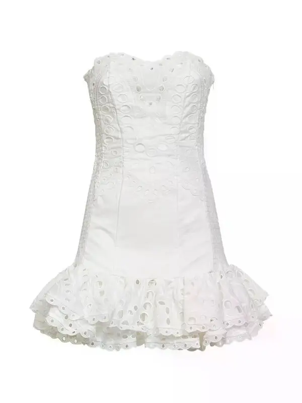 Charo Ruiz Ibiza Santy Broderie-anglaise Mini Dress - White