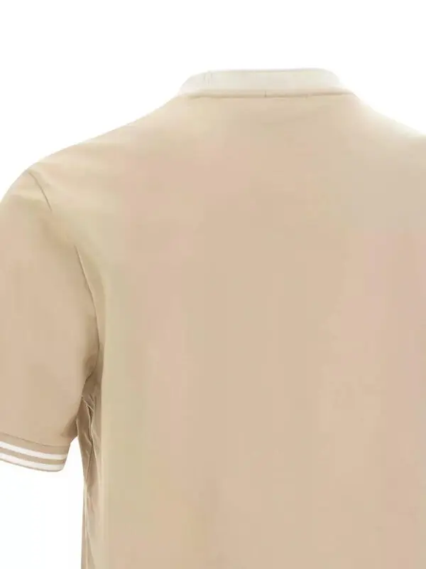 BOSS Mercerised Cotton Contrast-trim T-shirt