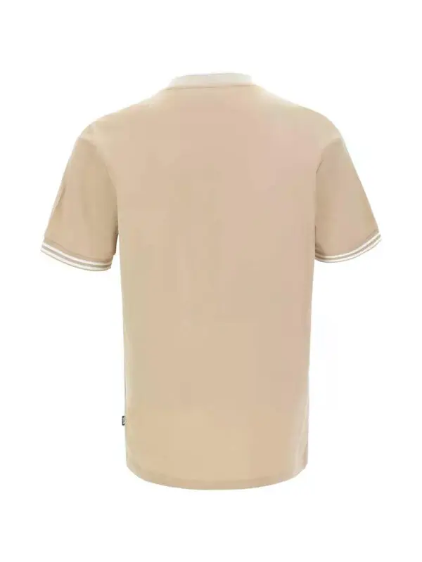BOSS Contrast-tipping Slim-fit T-shirt In Mercerised Cotton