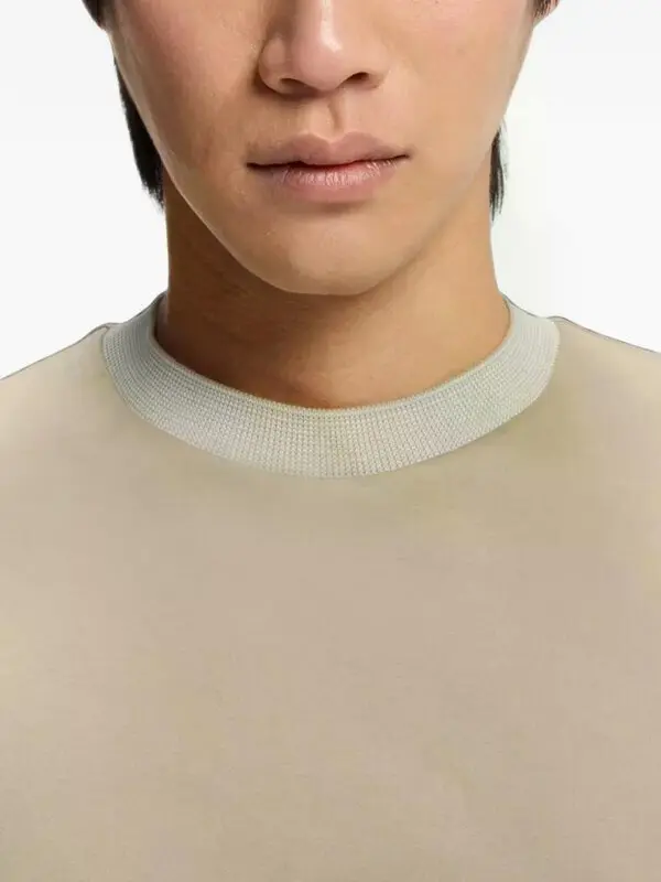 BOSS Contrast-tipping Slim-fit T-shirt In Mercerised Cotton