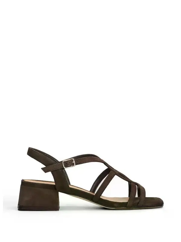 JULIE DEE Strappy Block-heel Sandals - Brown