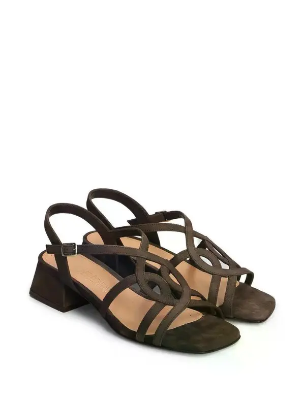 JULIE DEE Strappy Block-heel Sandals - Brown