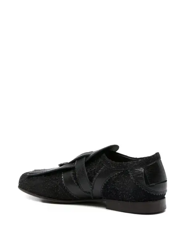 NULLUS Panelled Kiltie Monk Shoes
