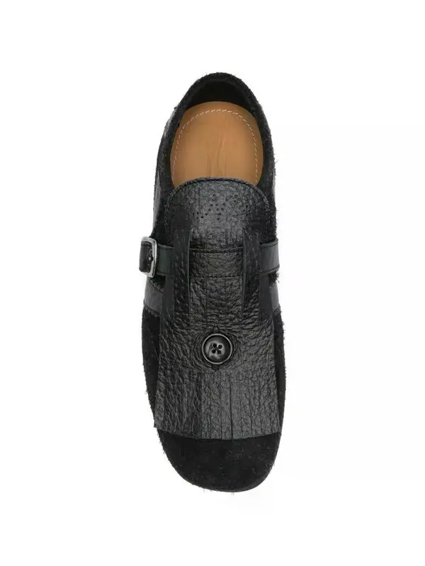 NULLUS Panelled Kiltie Monk Shoes
