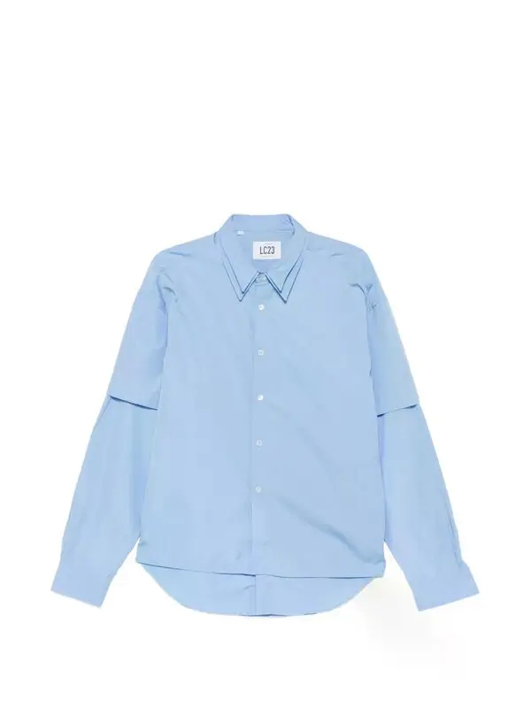LC23 Layered-sleeve Button-up Shirt