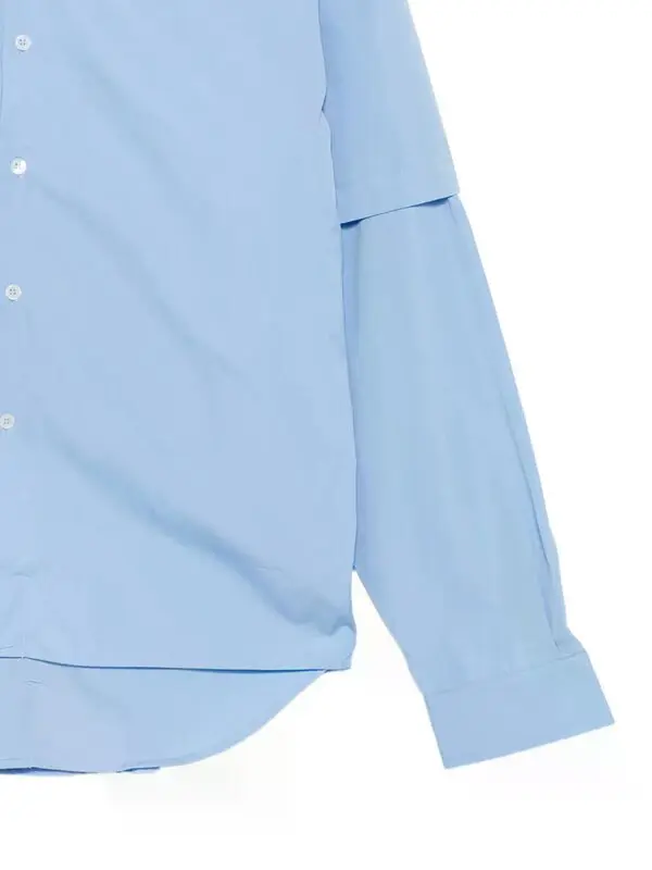 LC23 Layered-sleeve Button-up Shirt