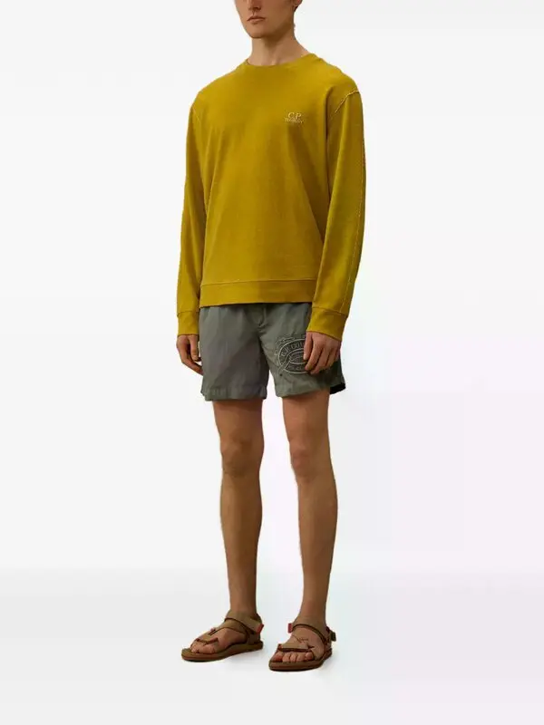 C.P. COMPANY Raw-edge Logo-embroidered Sweater