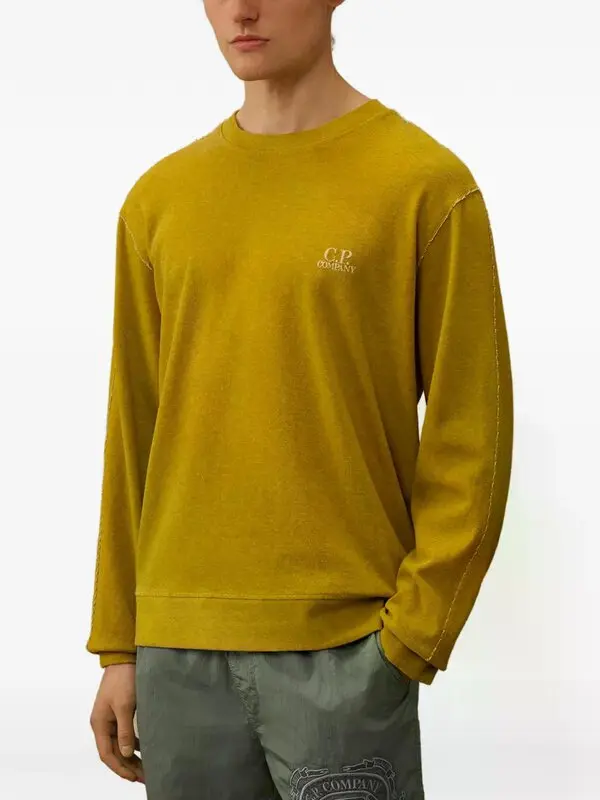 C.P. COMPANY Raw-edge Logo-embroidered Sweater