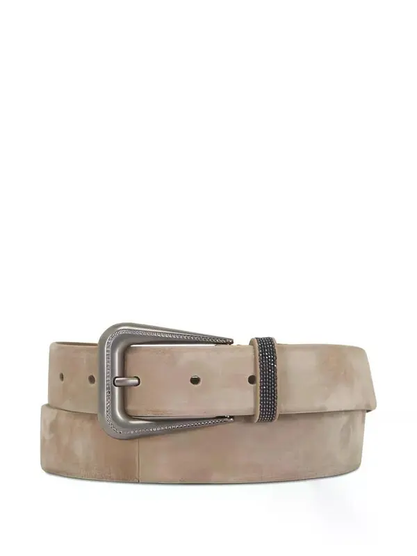 Brunello Cucinelli Embellished-buckle Belt - Neutrals