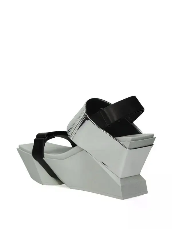 United Nude Brutt Metallic Touch-strap Sandals - Silver