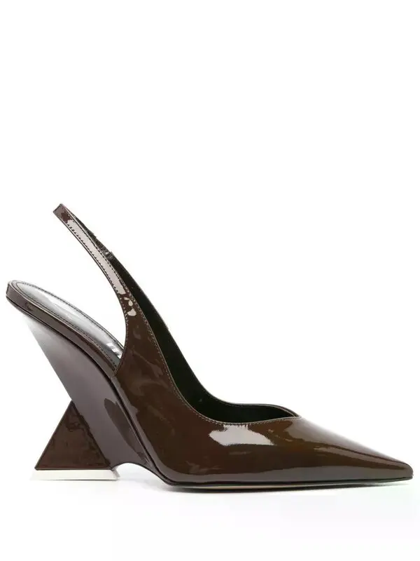 Attico Cheope 105mm Leather Pumps - Brown