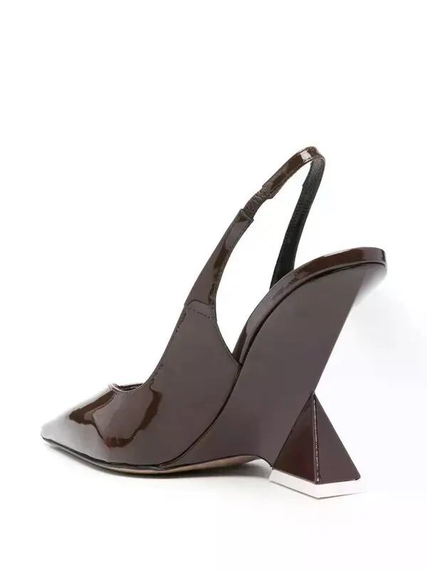 Attico Cheope 105mm Leather Pumps - Brown
