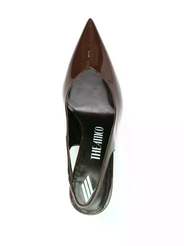 Attico Cheope 105mm Leather Pumps - Brown