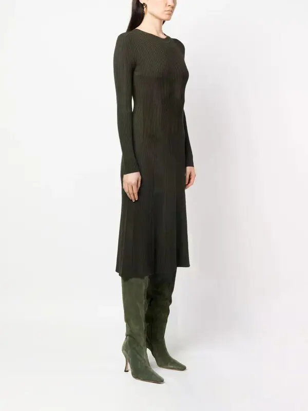 P.a.r.o.s.h Ribbed-knit Midi Dress