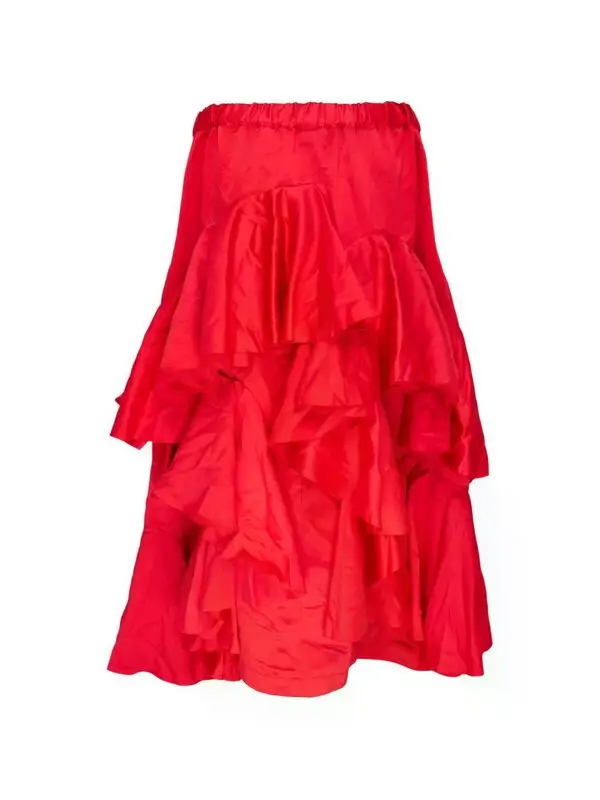 Comme Des Garçons Ruffled Tie Midi Skirt