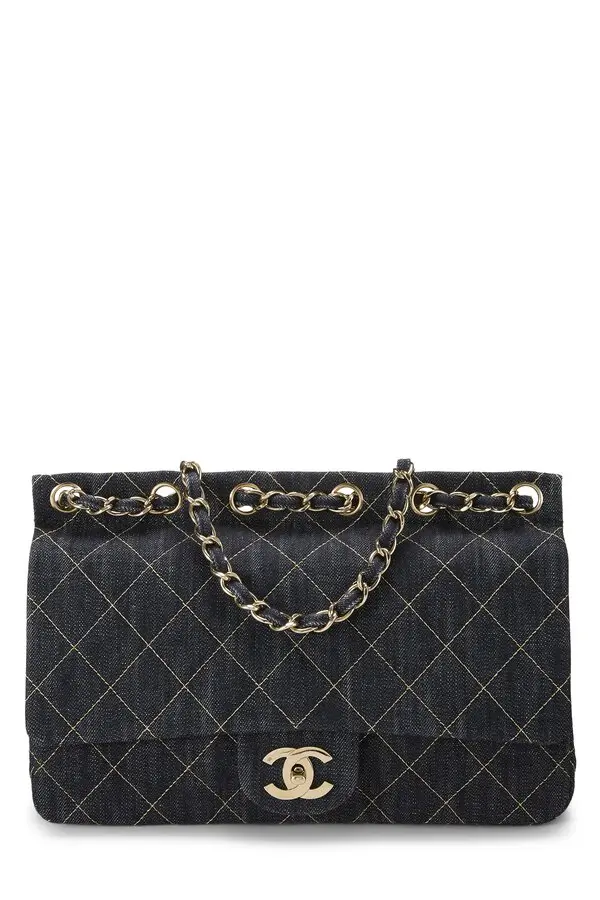 Fendi Denim Shoulder Bag - Navy
