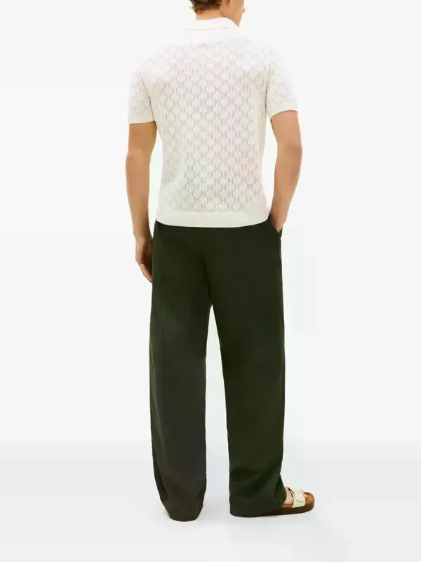 Tommy Hilfiger Monogram-pattern Open-knit Sweater