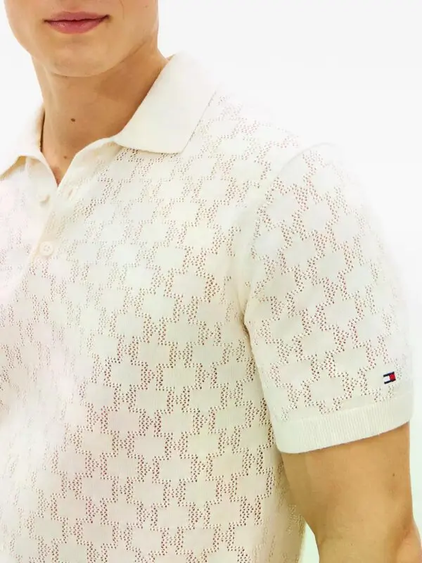 Tommy Hilfiger Monogram-pattern Open-knit Sweater