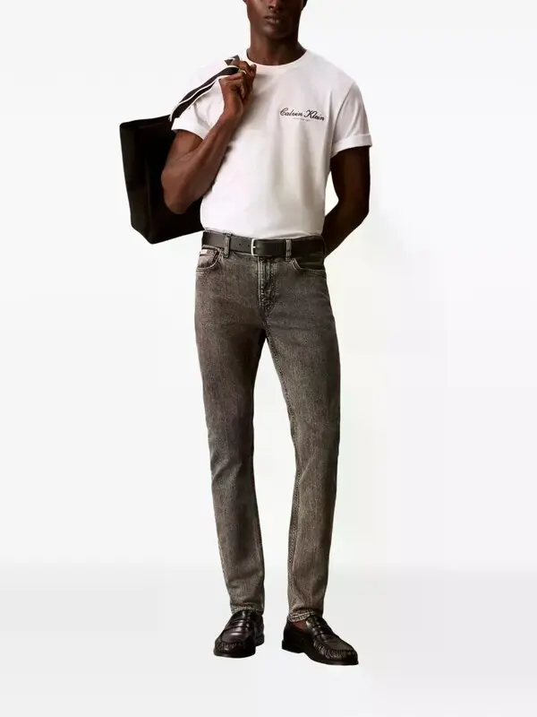 Calvin Klein Logo-patch Acid-wash Jeans