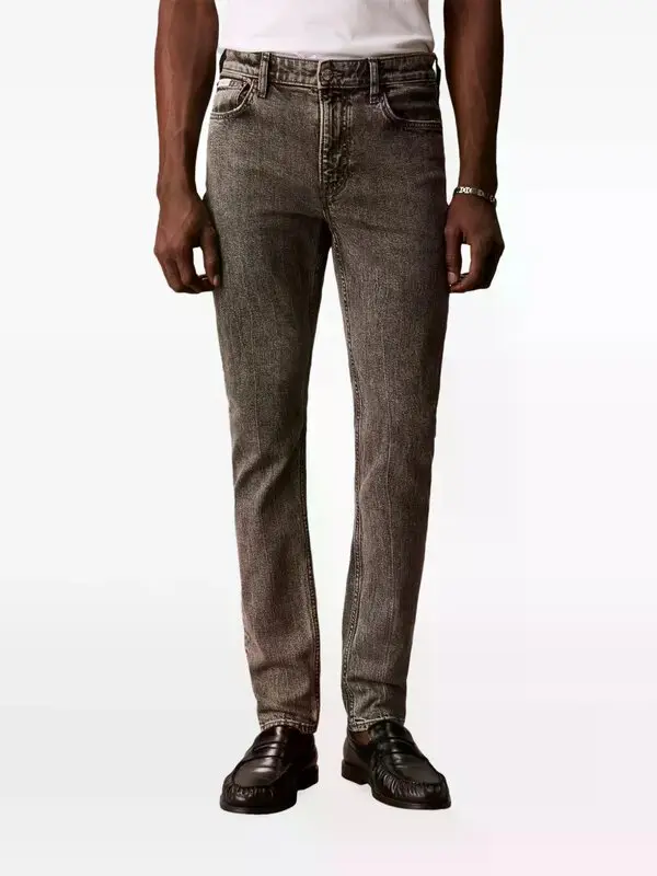 Calvin Klein Logo-patch Acid-wash Jeans