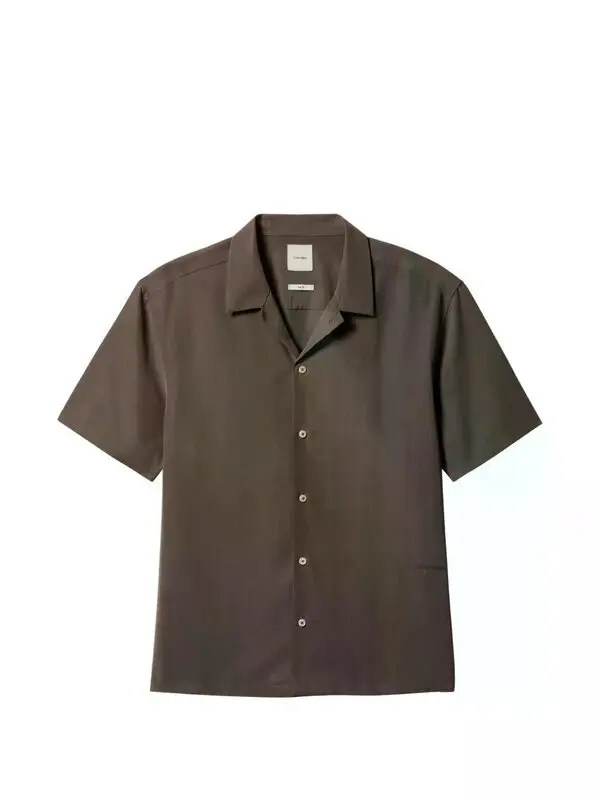 Calvin Klein Short-sleeved Camp-collar Shirt - Brown