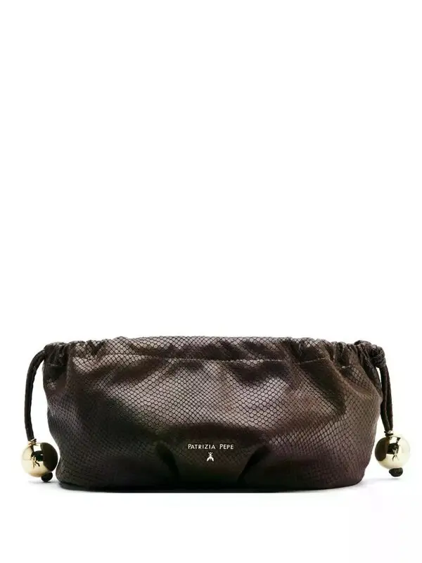 Patrizia Pepe Gathered Clutch Bag