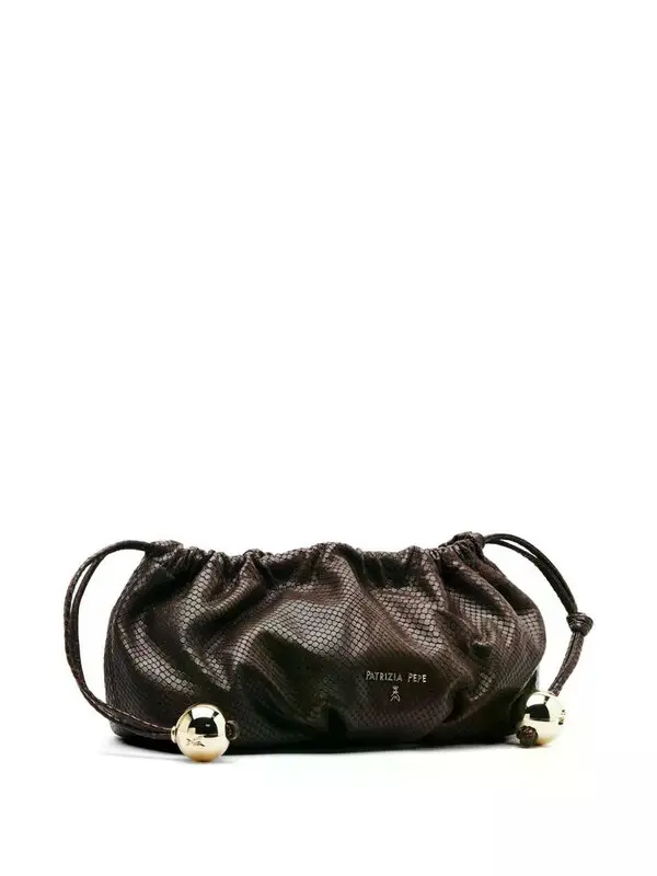 Patrizia Pepe Gathered Clutch Bag