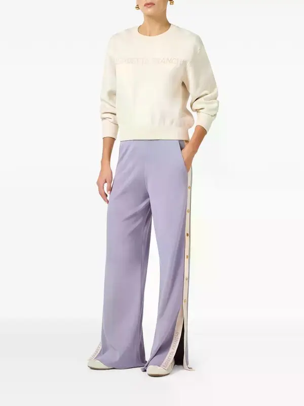 Elisabetta Franchi Logo Embroidered Knit Sweatshirt