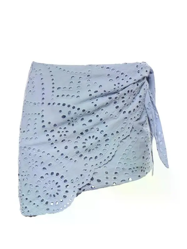 MC2 SAINT BARTH Wrap Asymmetric Skirt - Blue