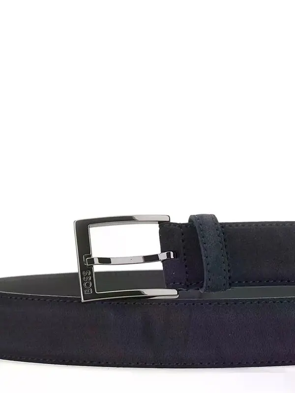 BOSS Engraved-logo Suede Belt