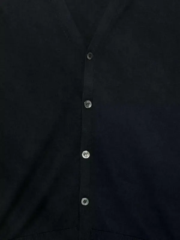 Alpha Studio V-neck Buttoned Cardigan - Blue